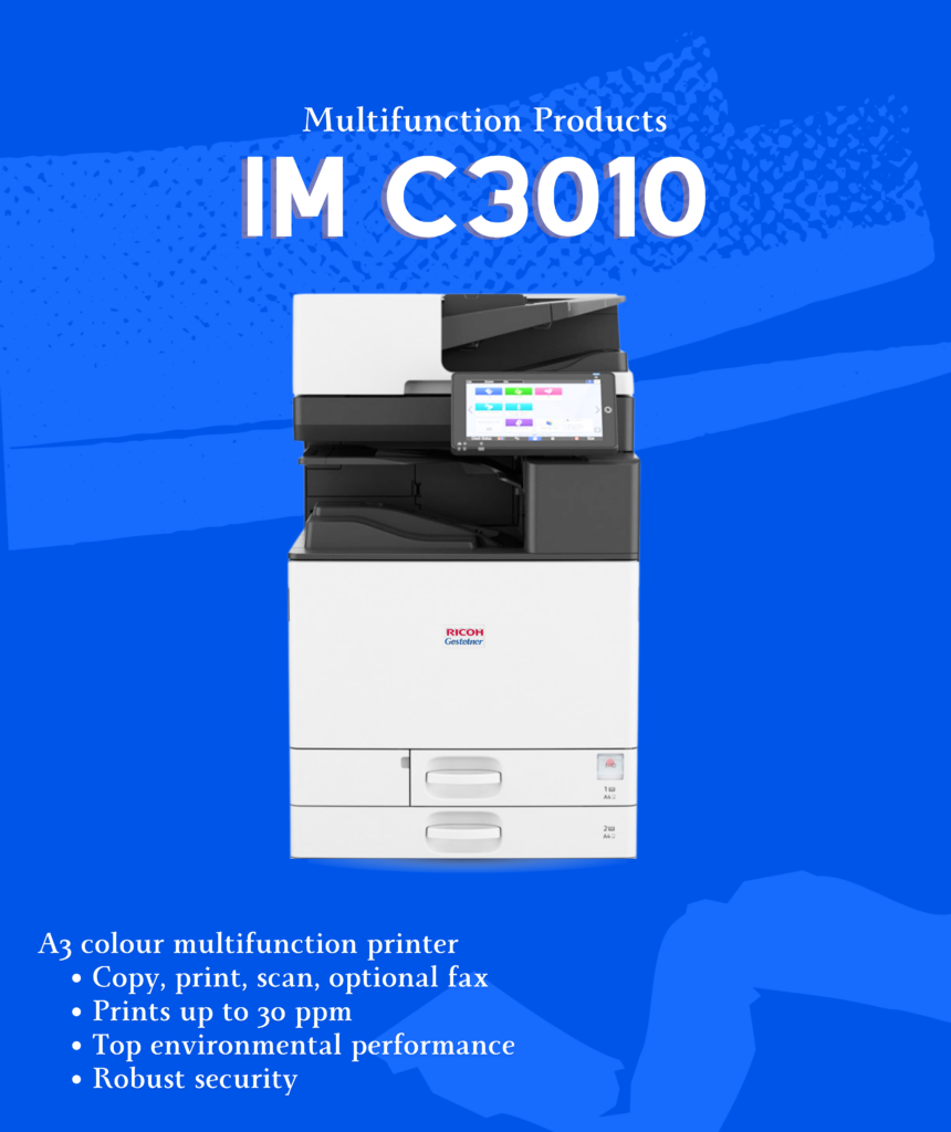 The RICOH IM 3010 multifunction printer